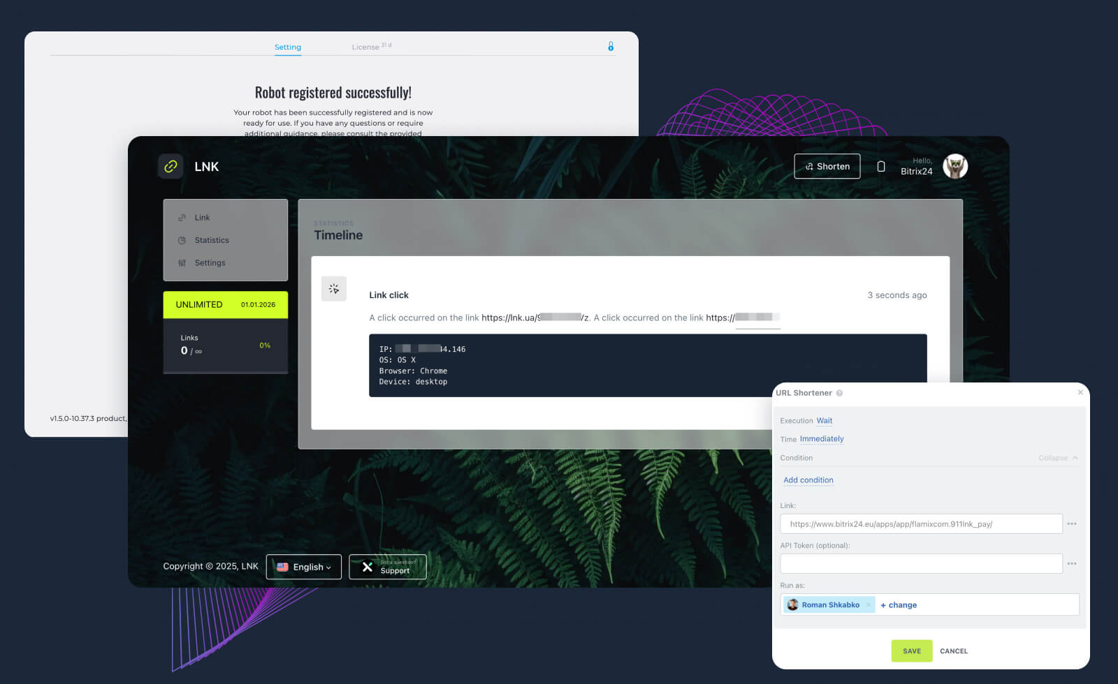 Link Shortening in Bitrix24